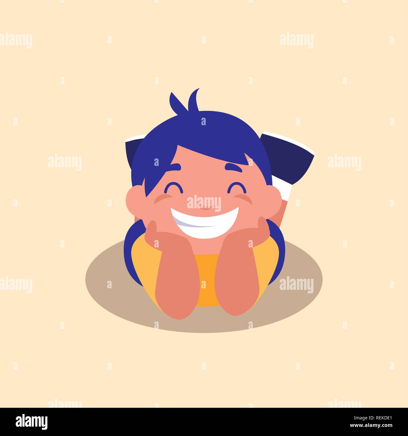 cute little boy happy avatar character vector illustration design Stock ...