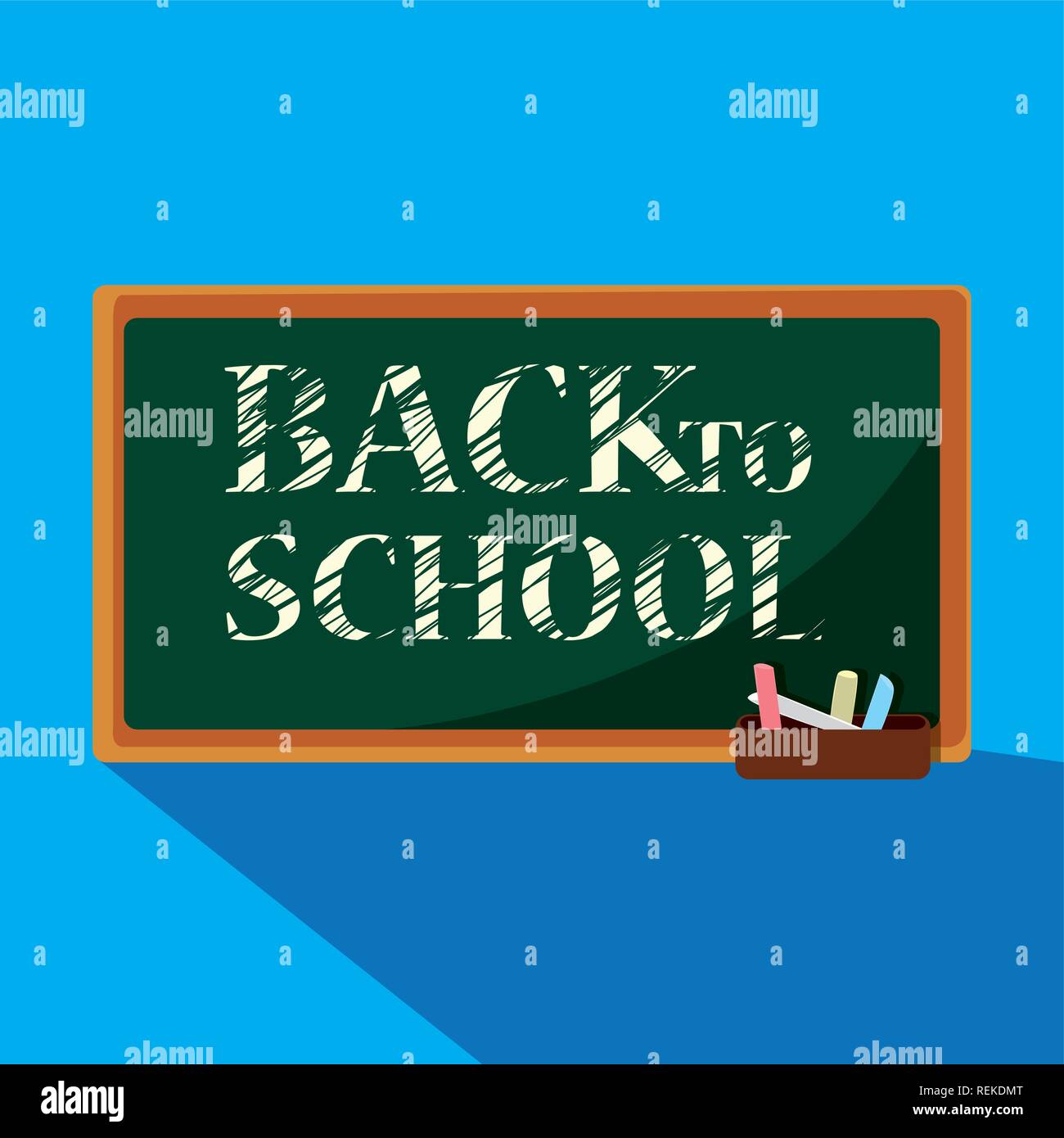 back to school chalkboard vector illustration design Stock Vector Image ...