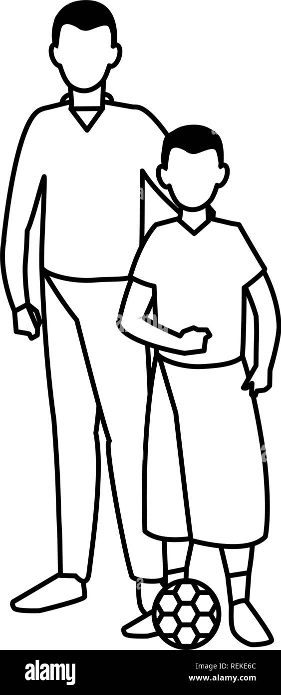 Father and son over white background, vector illustration Stock Vector ...