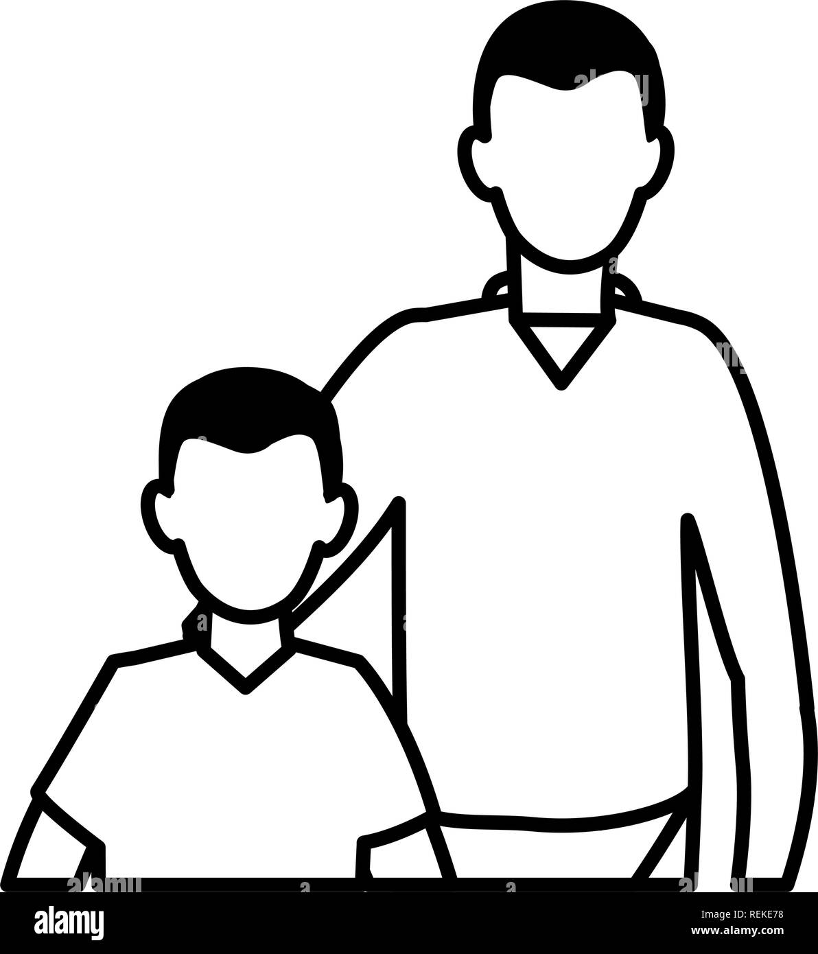 Father and son over white background, vector illustration Stock Vector ...