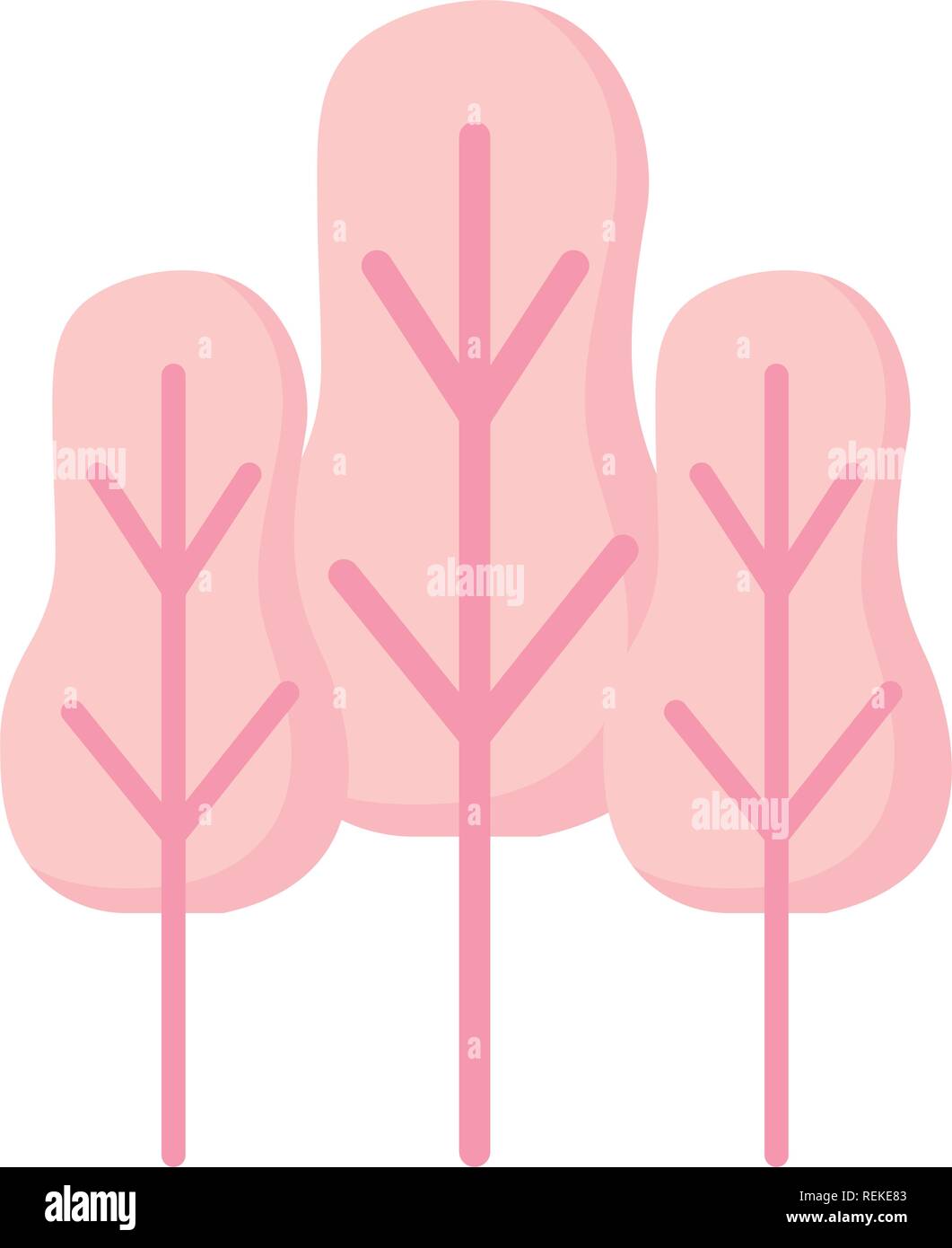 Abstract trees Over white background, vector illustration Stock Vector ...