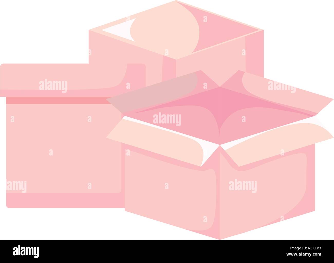 Boxes over white background, vector illustration Stock Vector Image ...