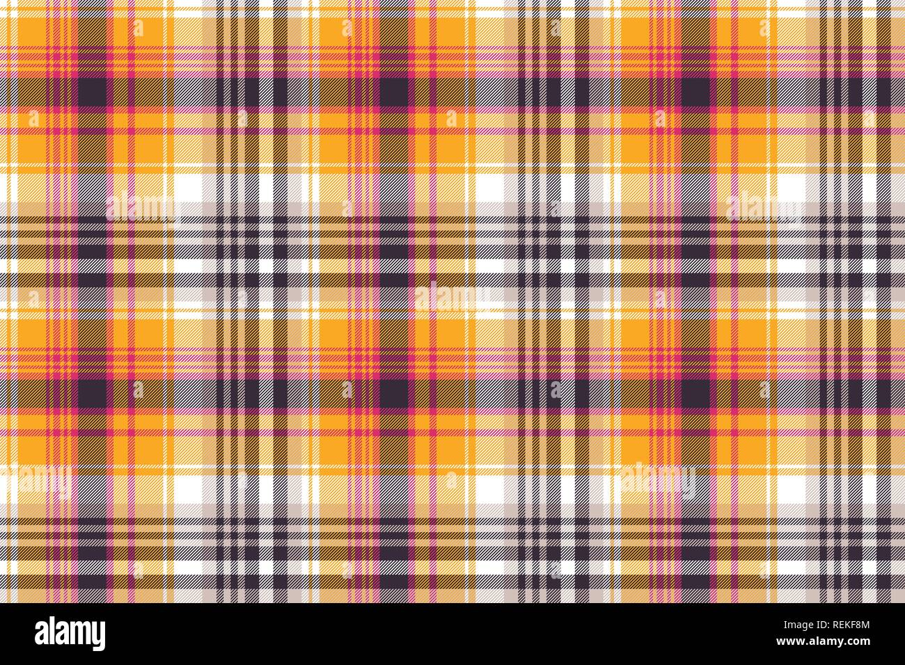 Orange plaid seamless pattern. Vector illustration Stock Vector Image ...