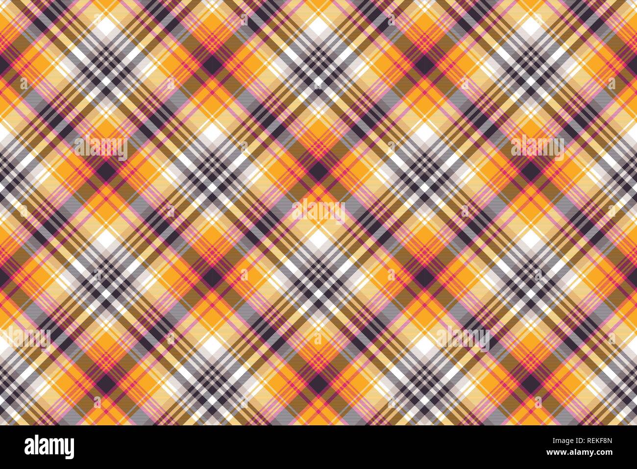 Orange plaid seamless pattern. Vector illustration Stock Vector Image ...