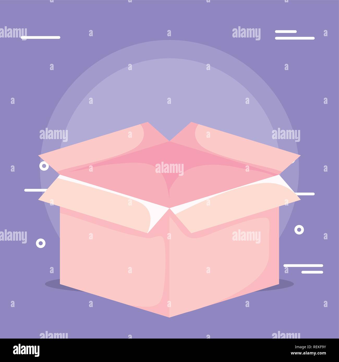 box icon over purple background, vector illustration Stock Vector Image ...