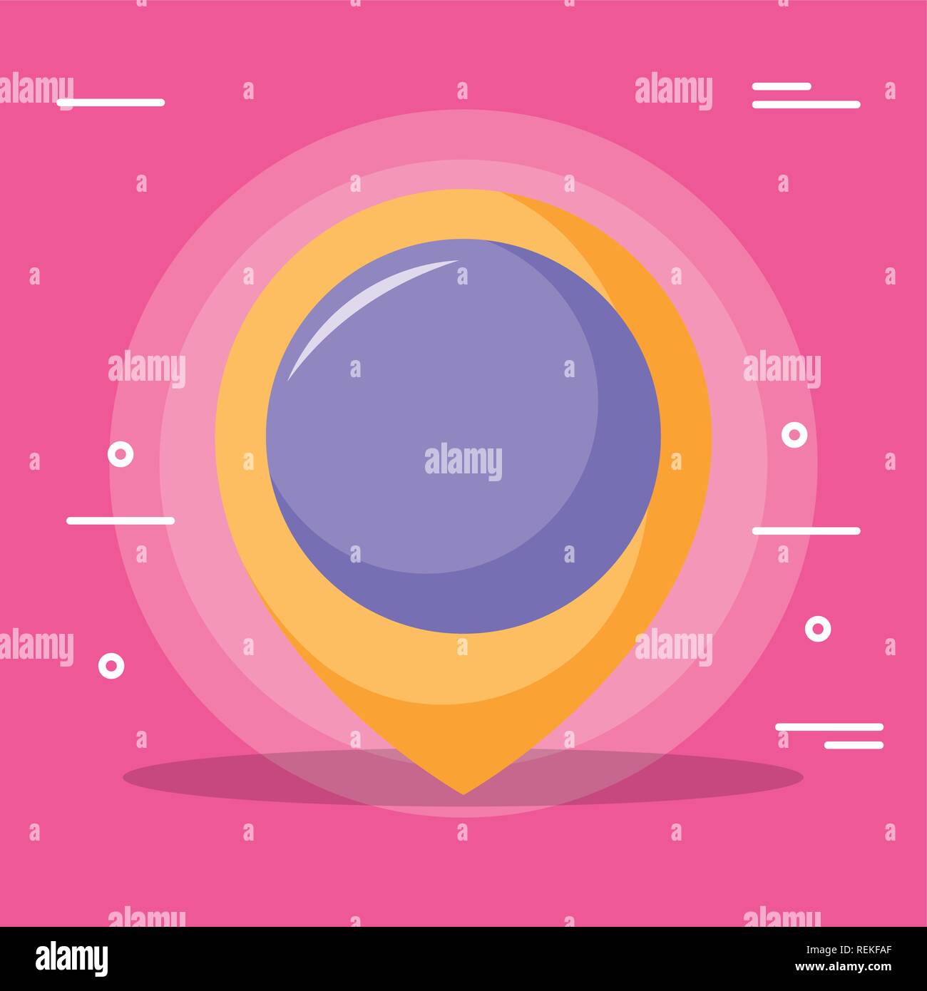 Location pin Over pink background, vector illustration Stock Vector ...