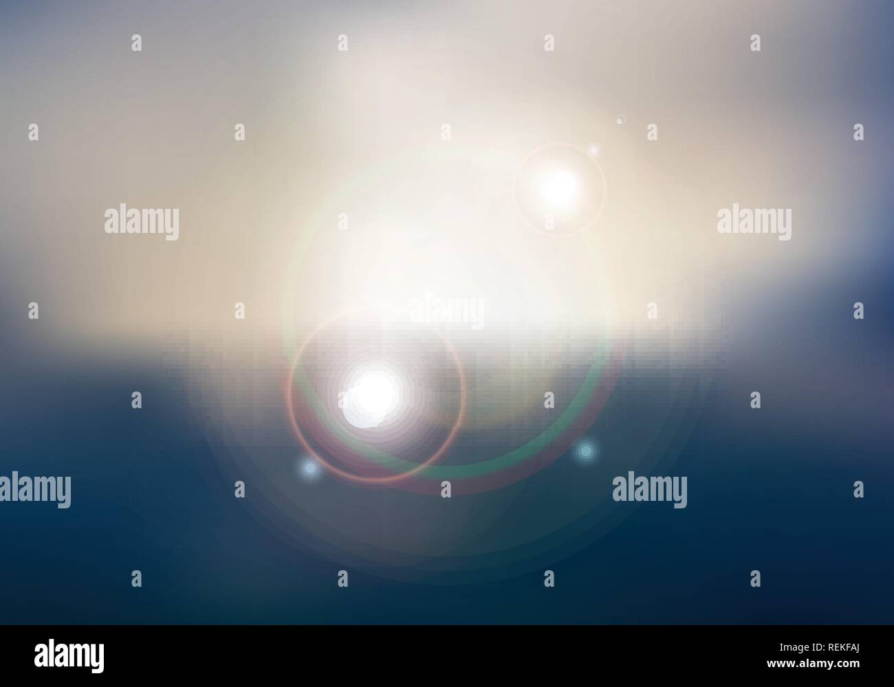 Abstract sunset or sunrise sky and sun shining blurred background with ...