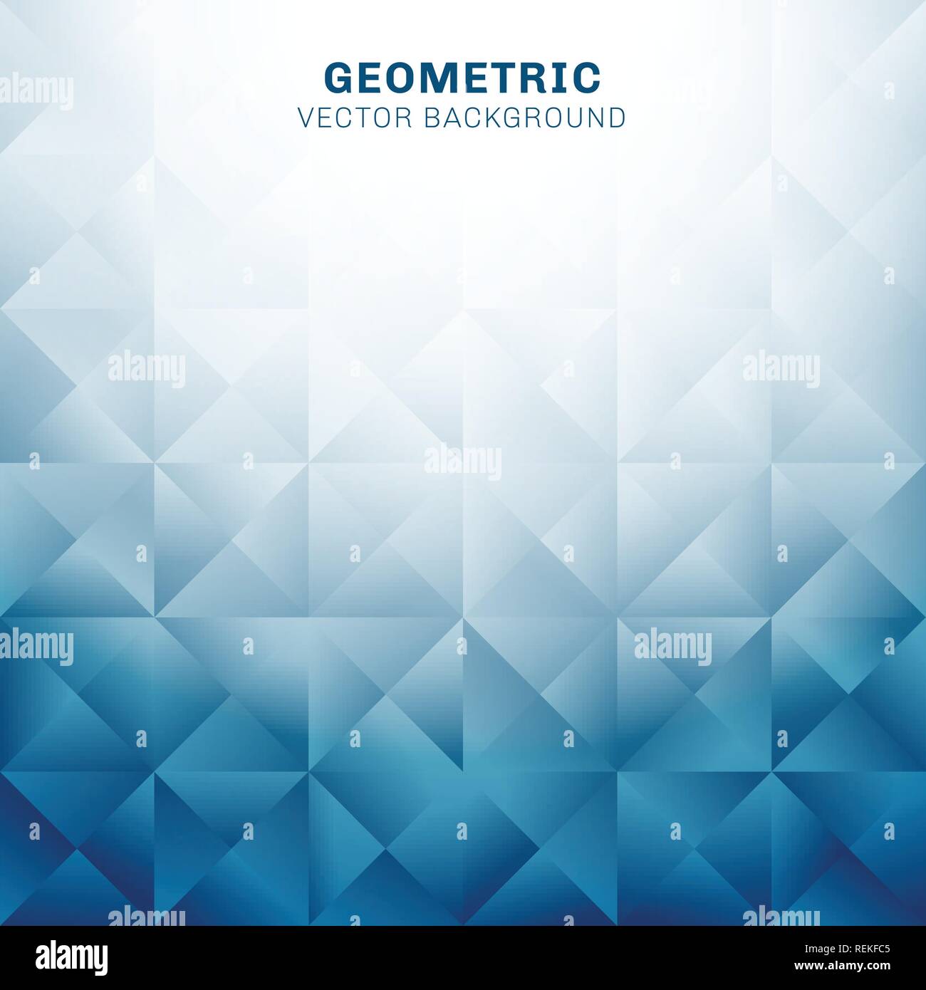 Abstract geometric triangles pattern blue background with place for ...