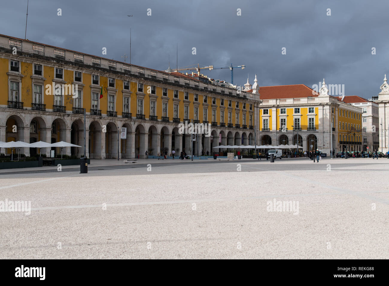 Main Square of Lisbon, Praça do Comércio Stock Photo - Alamy