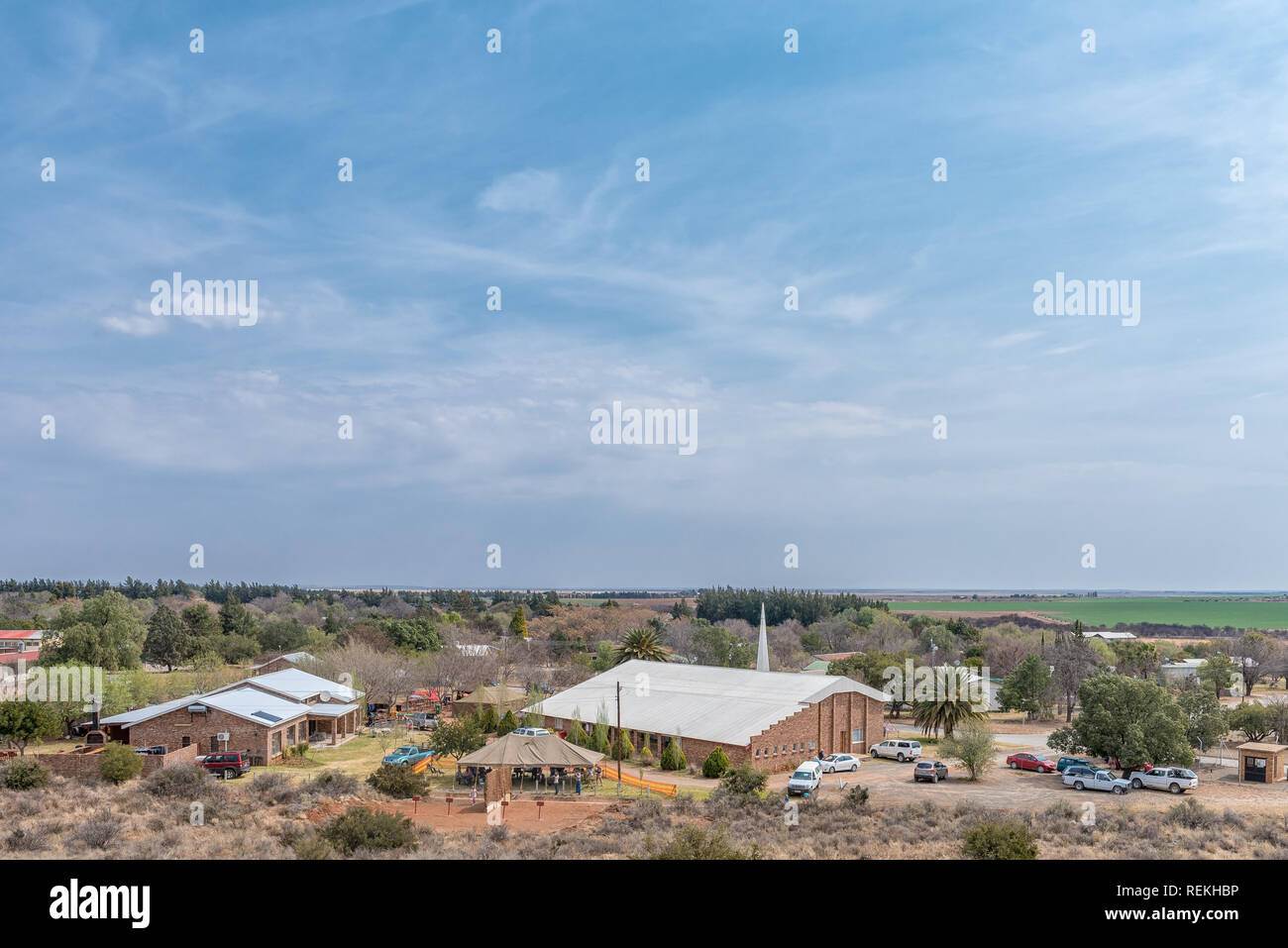 ORANIA, SOUTH AFRICA, SEPTEMBER 1, 2018: View of Orania as seen from ...