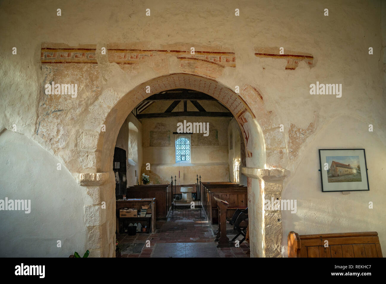 Coombes Church of Saxon origin with Medieval frescoes in the Adur ...