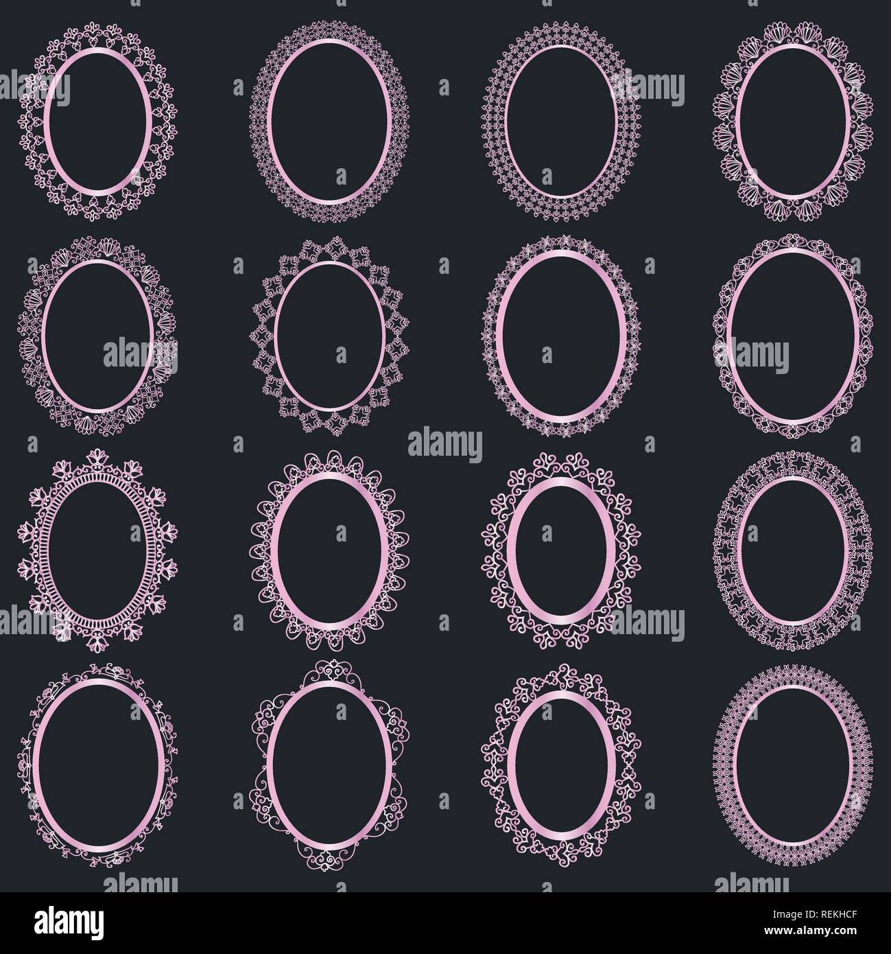 Elegant Lace Borders Frames laser cut Stock Vector Image & Art - Alamy