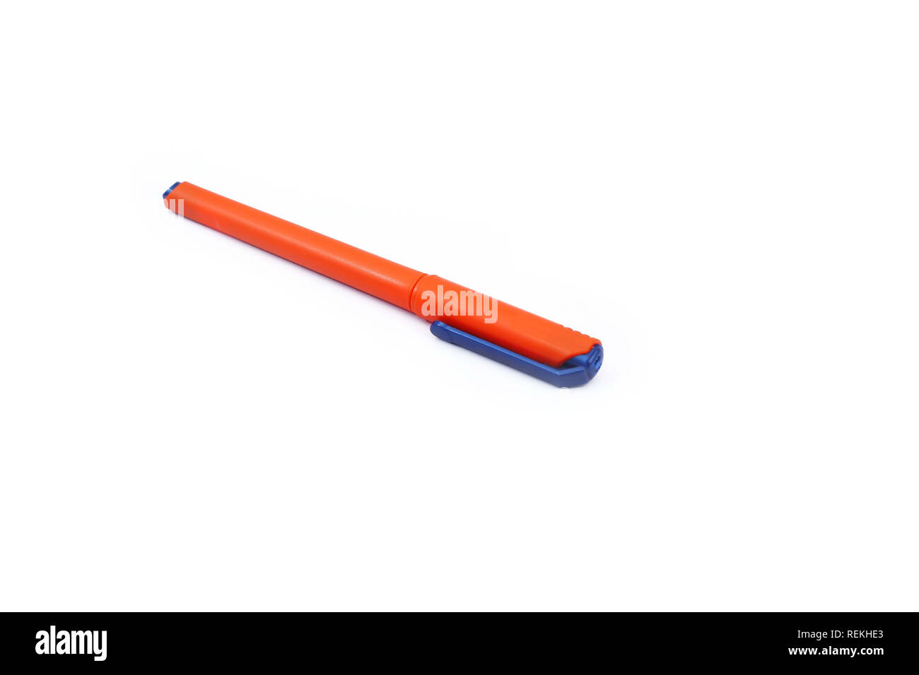 Picture of closed pen. Isolated on the white background Stock Photo - Alamy