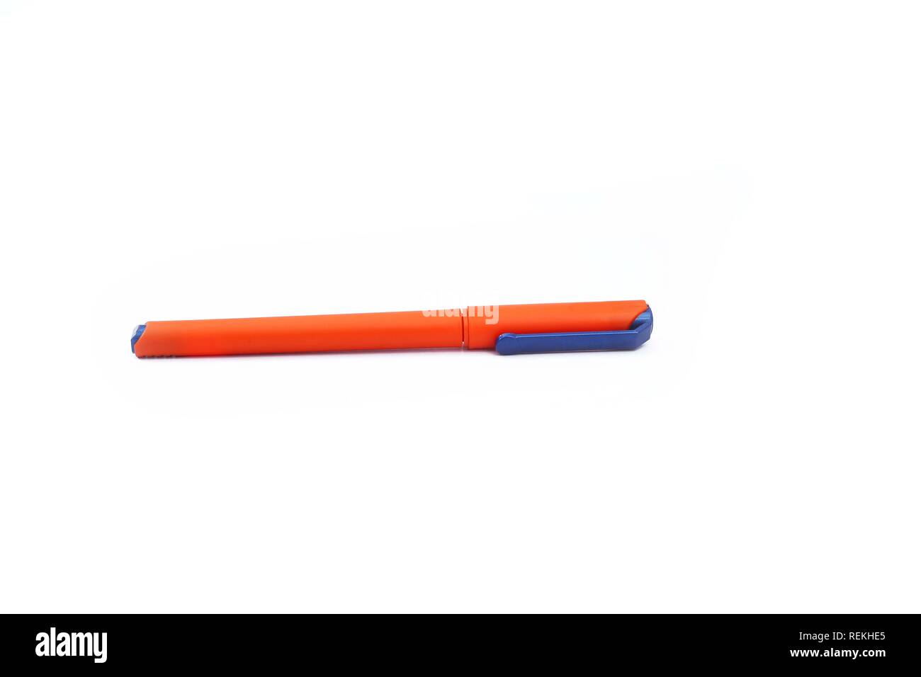 Photo of closed fountain pen. Isolated on the white background Stock ...