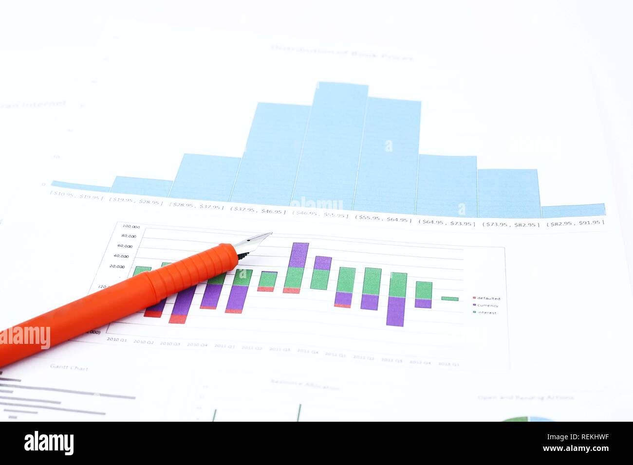 Picture of open fountain pen on the graph paper Stock Photo - Alamy
