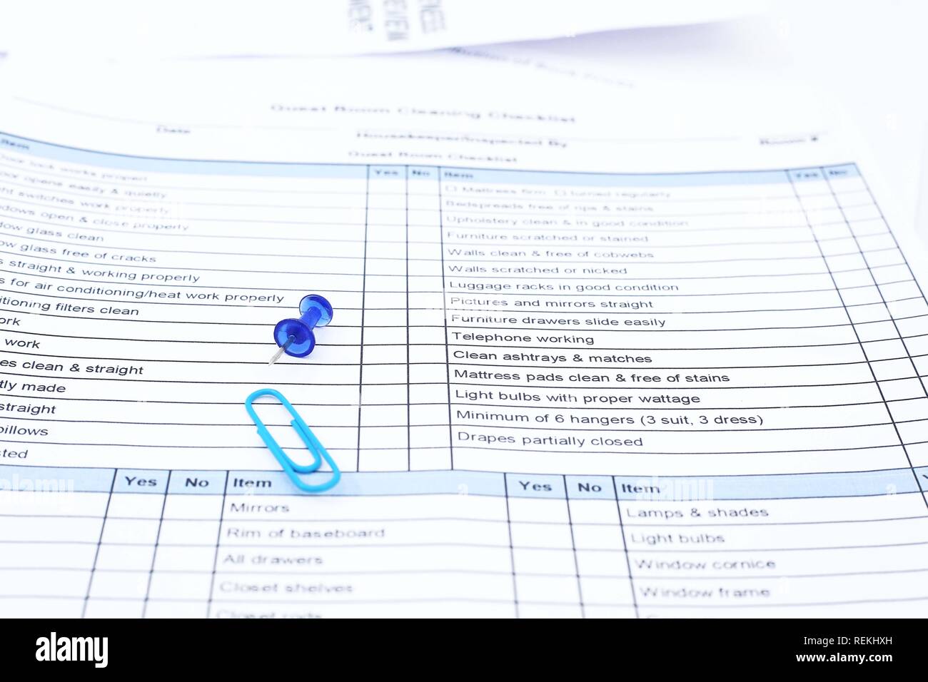 Picture of paper clip on the paper Stock Photo - Alamy