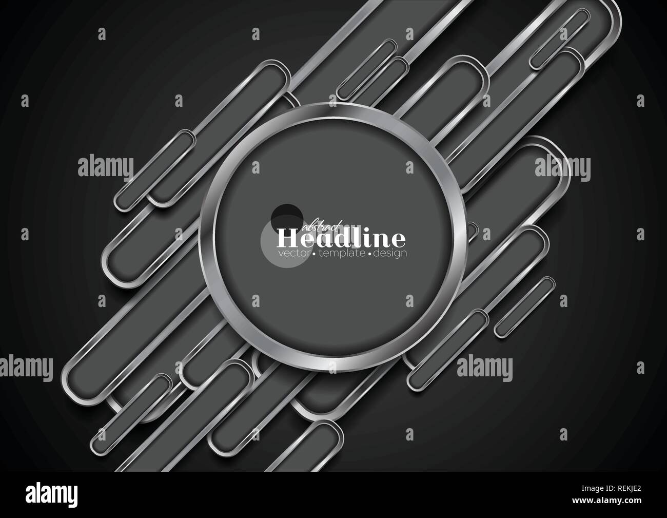 Abstract dark grey tech metal background. Vector illustration Stock Vector Image & Art - Alamy
