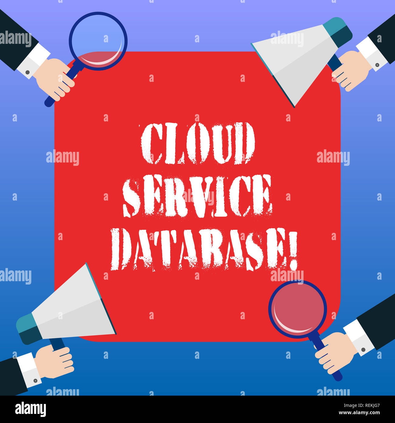 Handwriting text Cloud Service Database. Concept meaning optimized virtualized computing ...