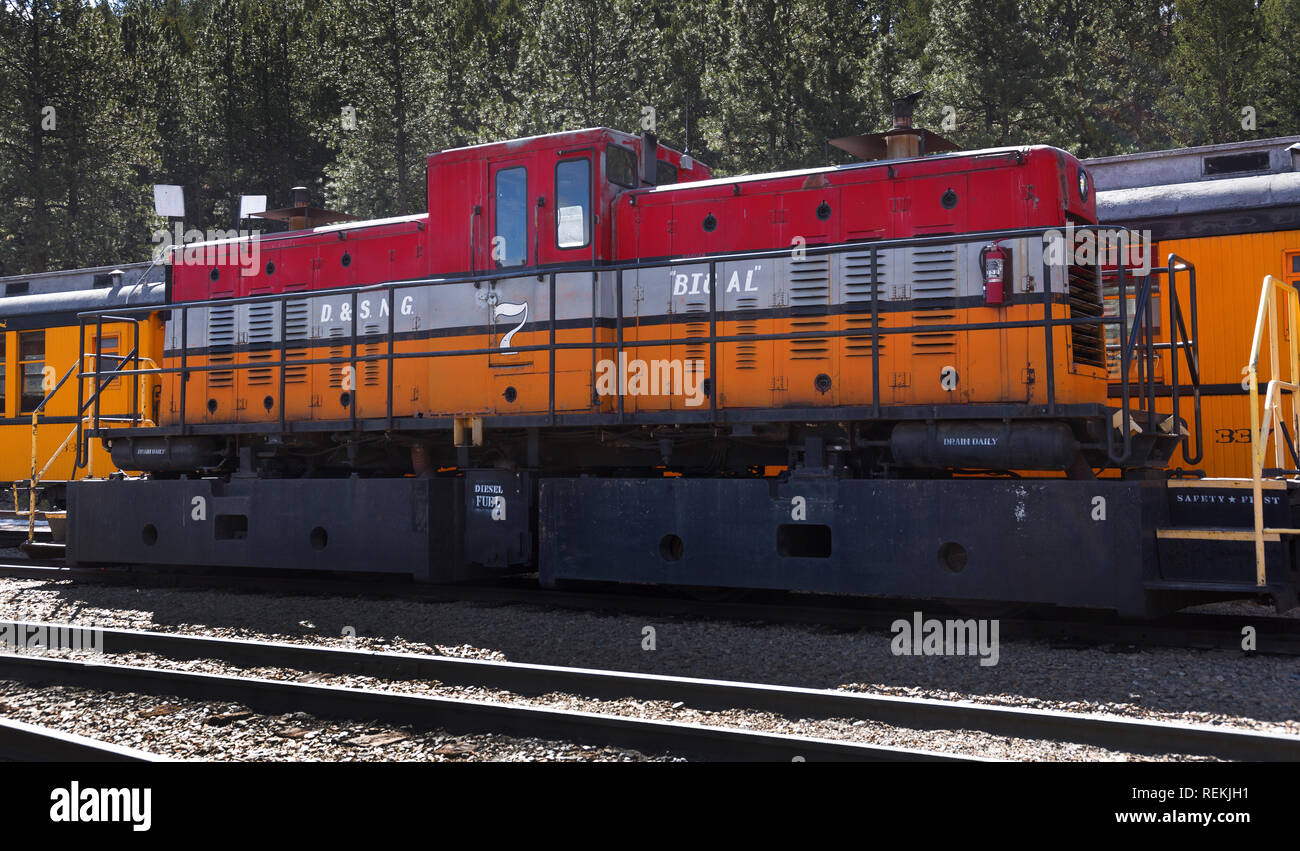 Big Al #7 switch engine used by Durango and Silverton narrow gauge ...