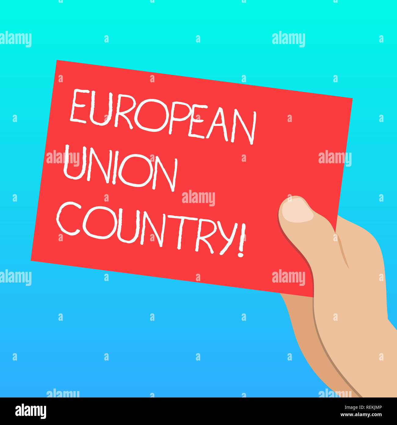 Handwriting text European Union Country. Concept meaning States or ...