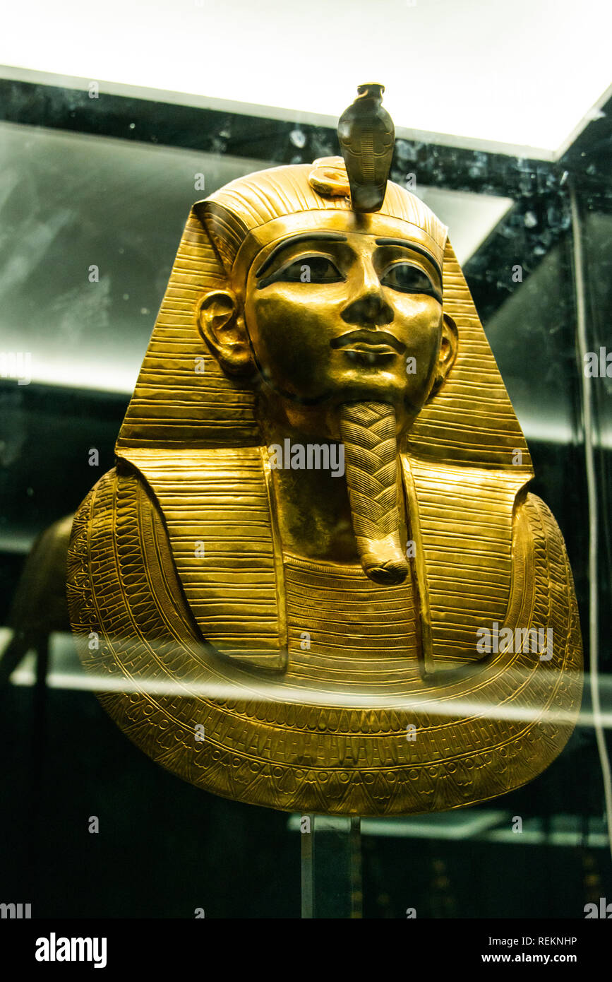 CAIRO, EGYPT 25.05.2018 - Pharao Mask in Egyptian Museum Cairo main ...