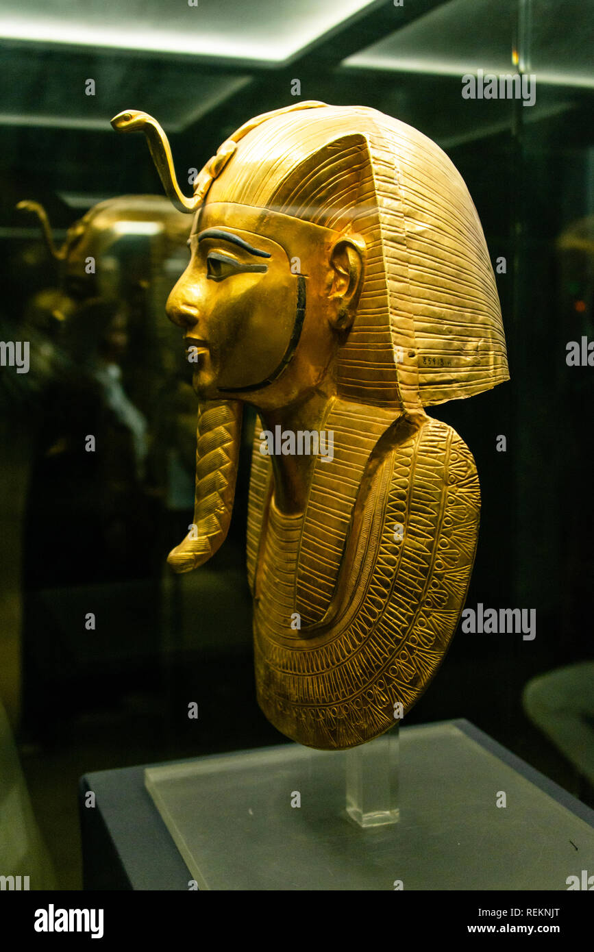 CAIRO, EGYPT 25.05.2018 - Pharao Mask in Egyptian Museum Cairo main ...