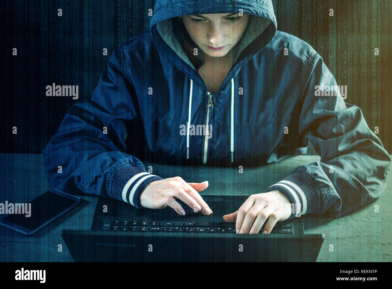 Hacker Teen Programmer Uses A Laptop To Hack The System Stealing