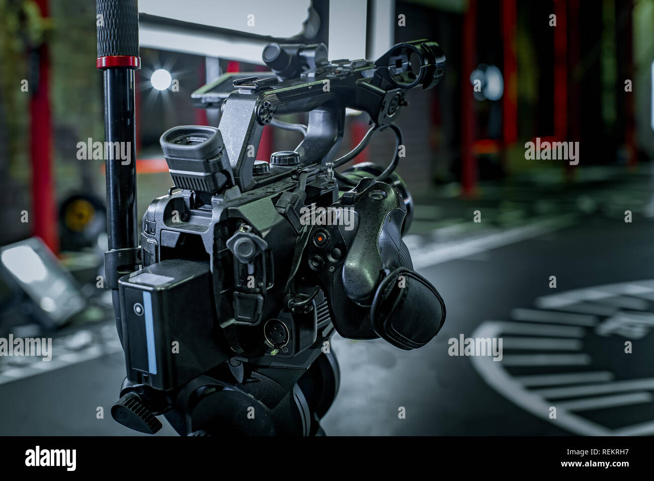 video creation process backstage concept. before recording a video blog ...