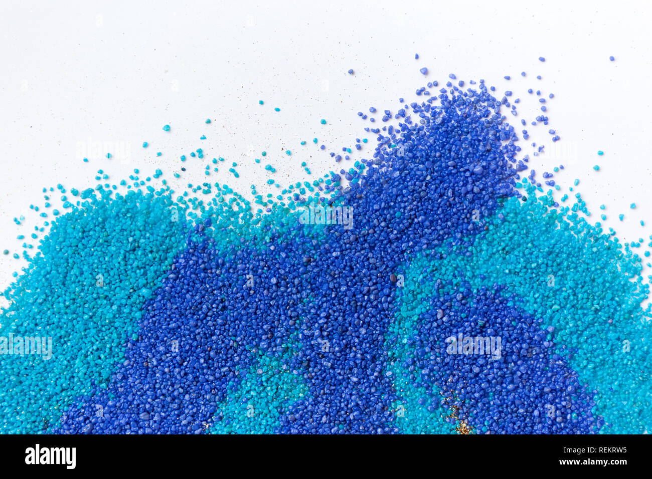 Layered colorful sand pattern. Marble style background. Blue and gold ...