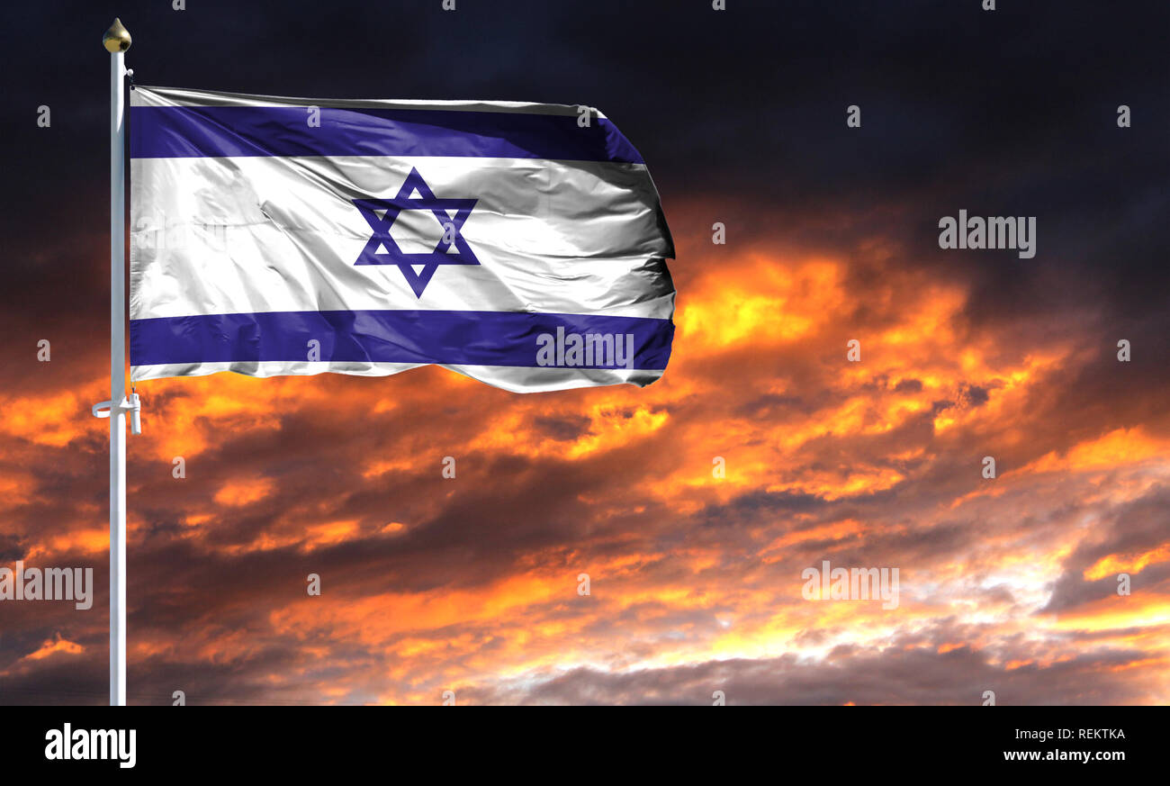 Israel Flag Sunset High Resolution Stock Photography and Images - Alamy