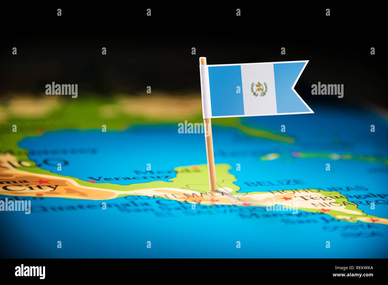 Guatemala location on the map hi-res stock photography and images - Alamy