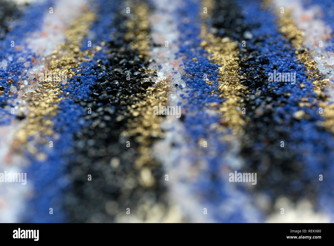 Layered blur sand pattern. Marble style background. Blue and gold ...