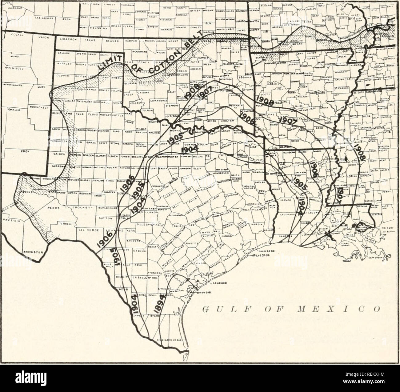 Cotton belt map hi-res stock photography and images - Alamy