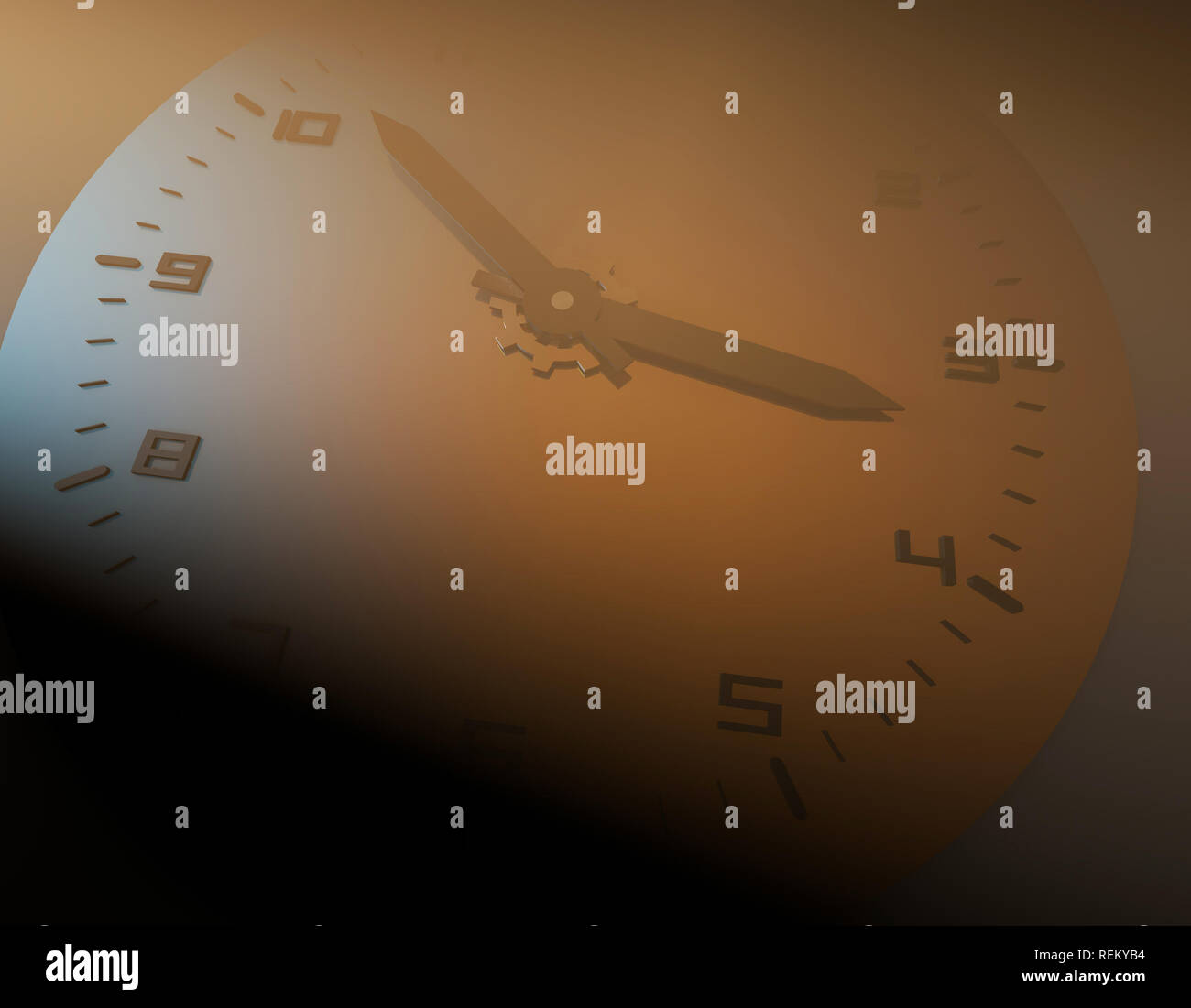 3D composite illustration, time accumulation, clock Stock Photo - Alamy