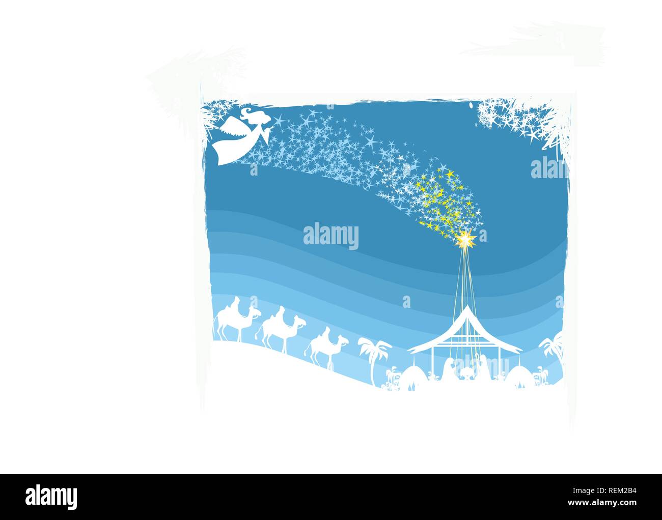 Christmas religious nativity scene Stock Vector Image & Art - Alamy