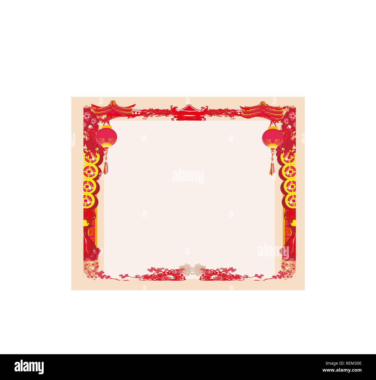 Mid-Autumn Festival for Chinese New Year - frame Stock Vector Image ...