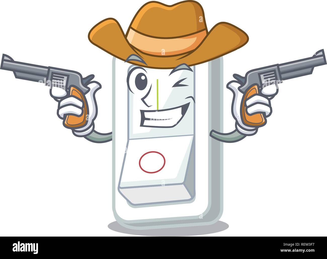 Cowboy light switch in the cartoon shape Stock Vector Image & Art - Alamy