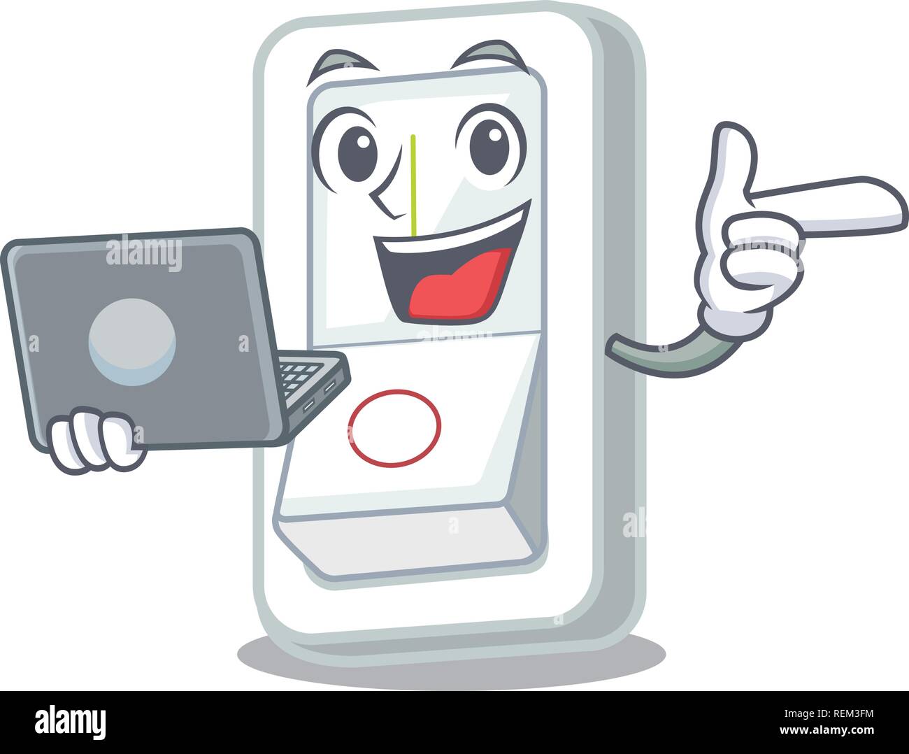 With laptop light switch in the cartoon shape Stock Vector Image & Art ...