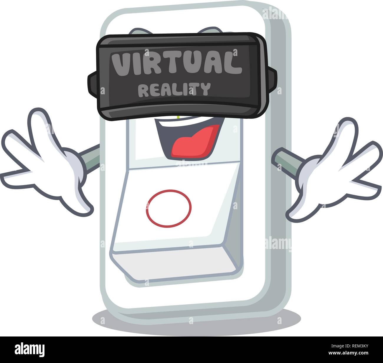 Virtual reality light switch is isolated with mascot Stock Vector Image ... Virtual reality light switch is isolated with mascot Stock Vector Image ...