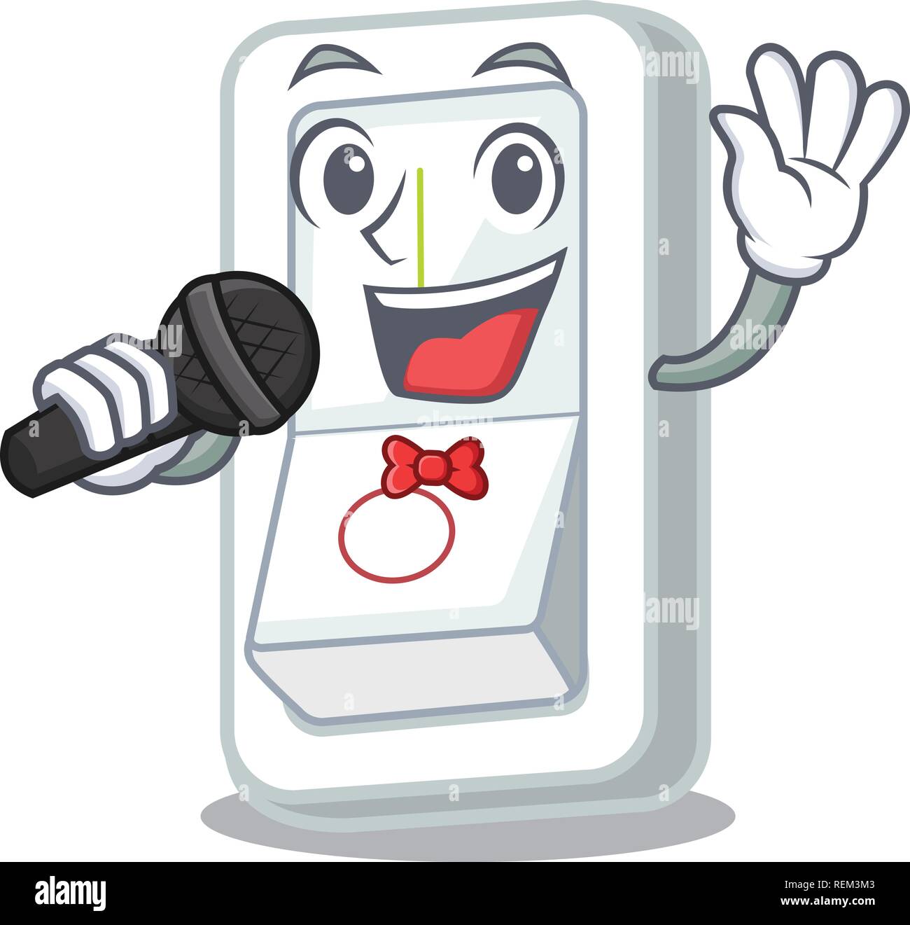 Singing light switch is isolated with mascot Stock Vector Image & Art ...