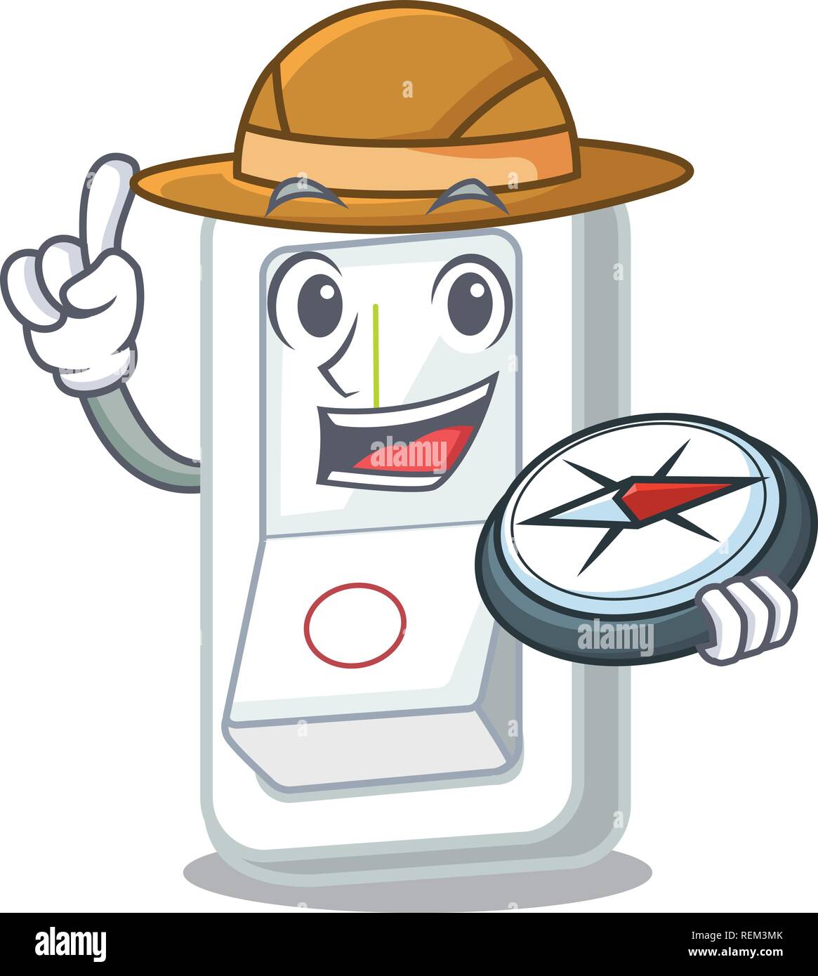 Explorer light switch is isolated with mascot Stock Vector Image & Art ...