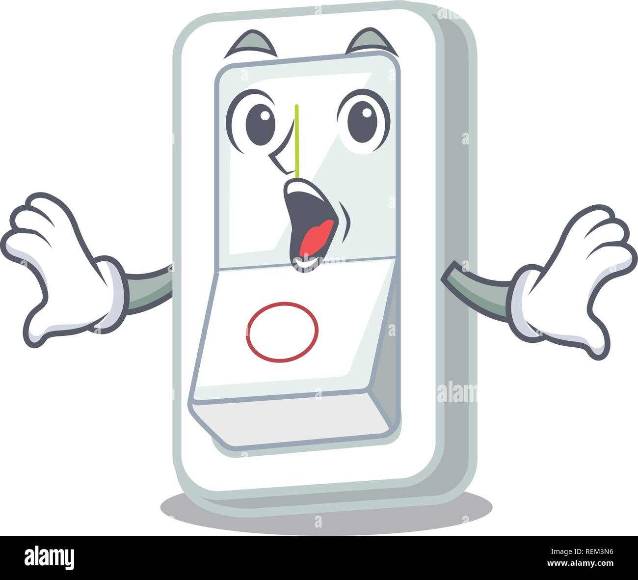 Surprised light switch is isolated with mascot Stock Vector Image & Art ...