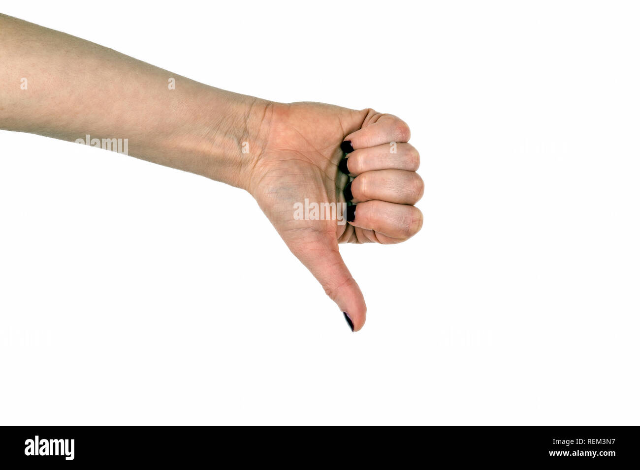 Thumb Down Arm High Resolution Stock Photography and Images - Alamy