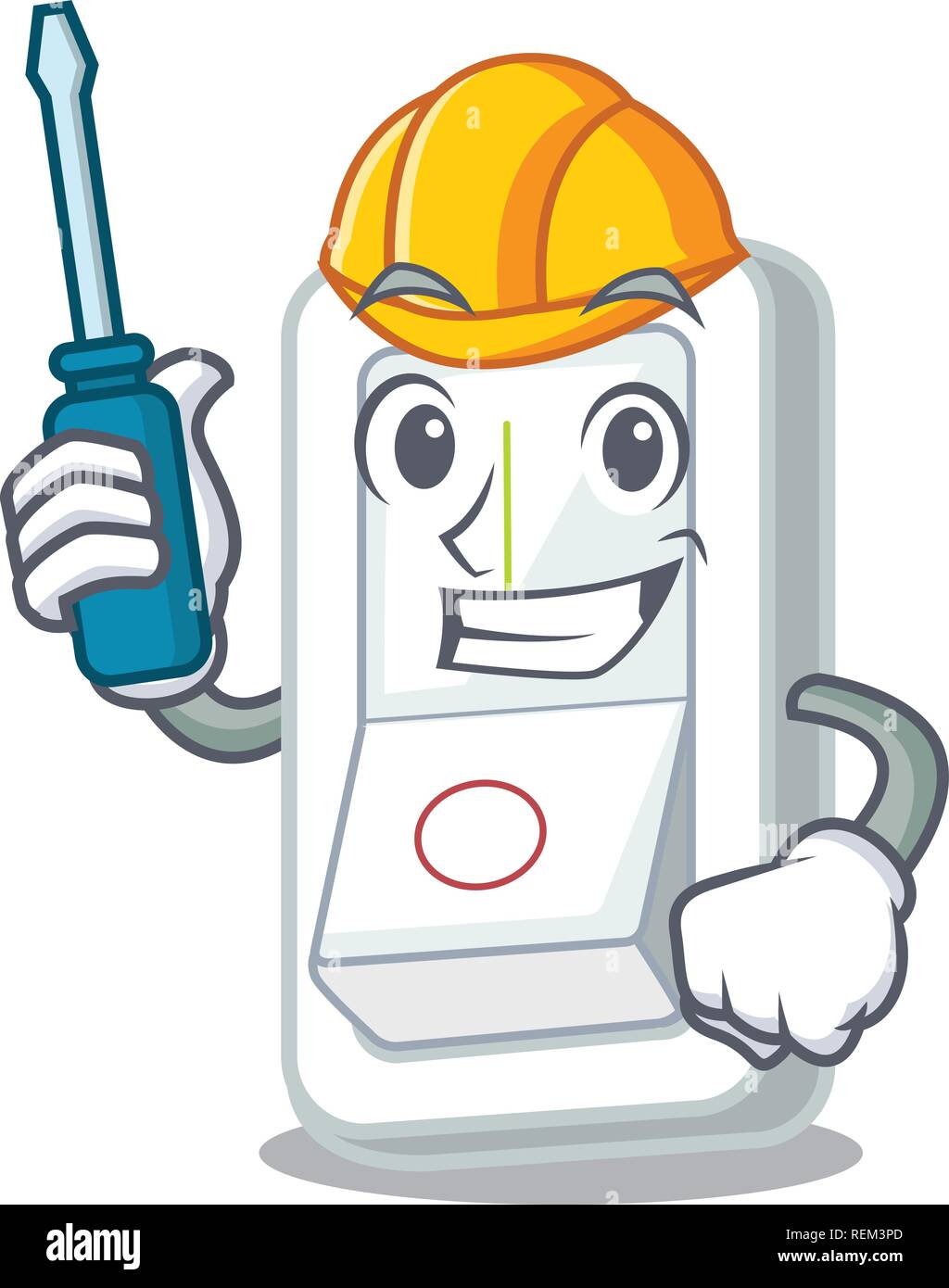 Automotive light switch above cartoon wooden wall Stock Vector Image ...