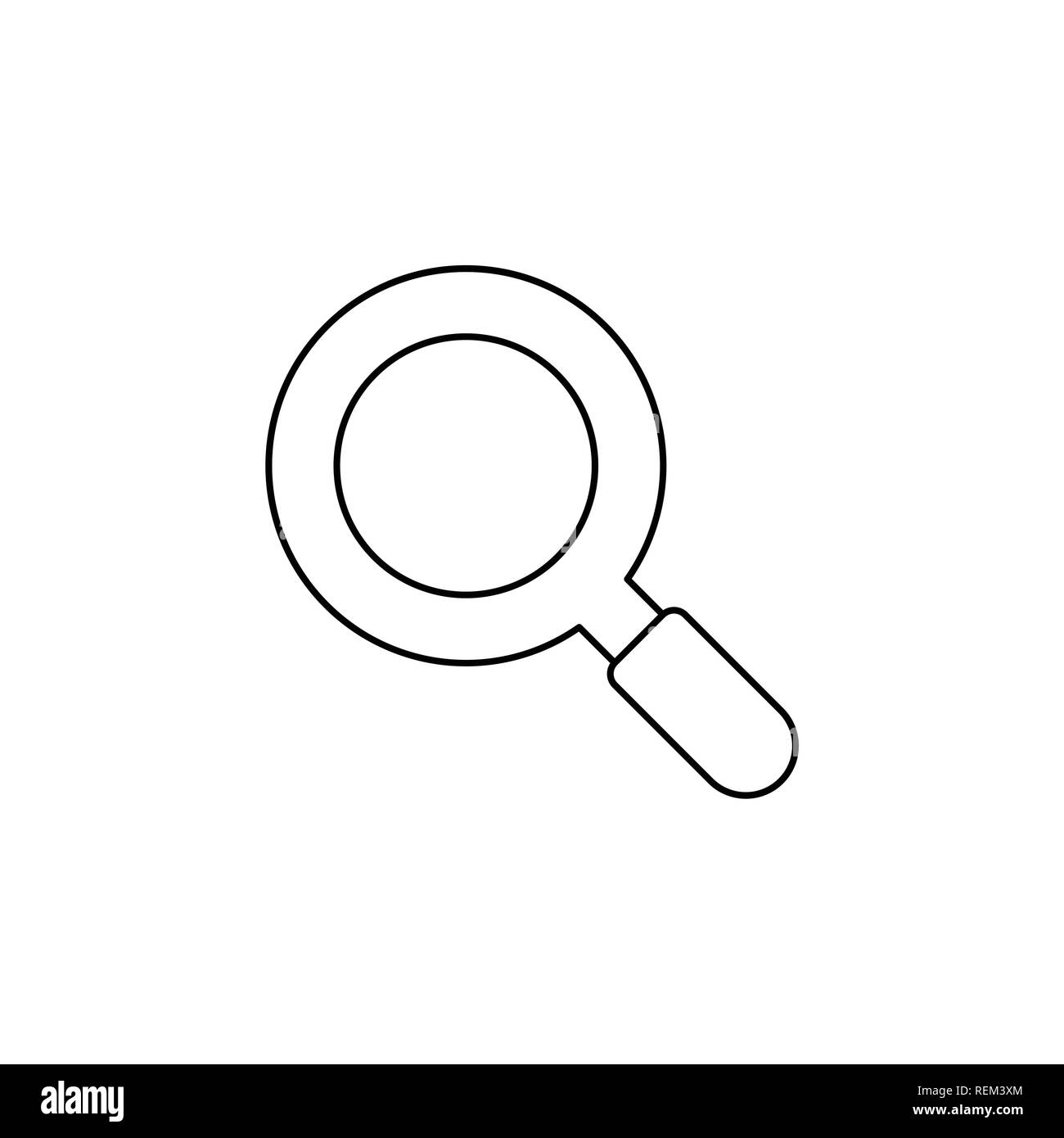 Flat design style vector illustration of magnifying glass or magnifier ...