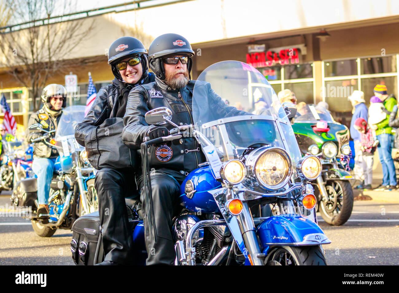 Portland, Oregon, USA - November 12, 2018: Combat Veteran Motorcycle ...