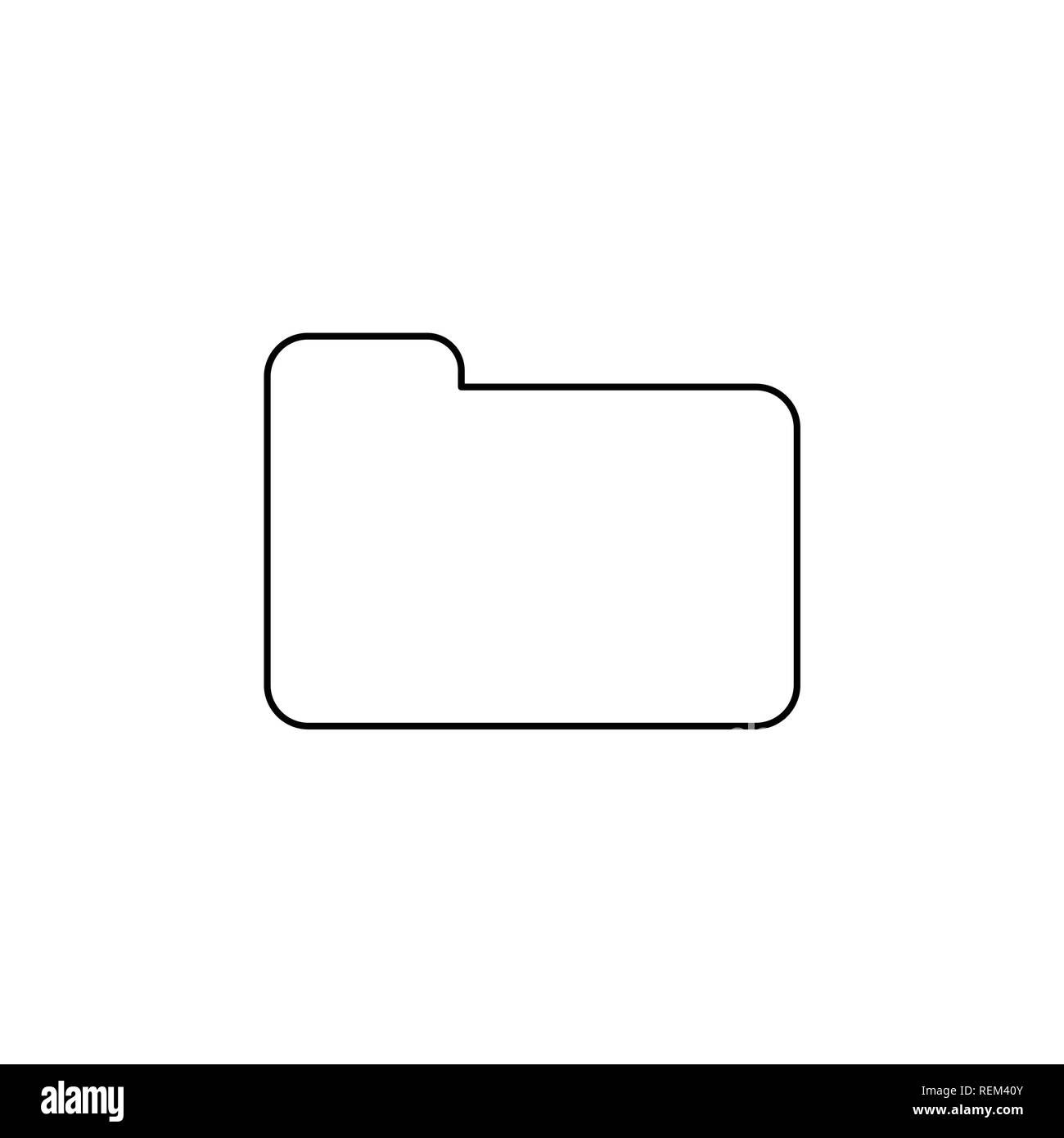 Flat design style vector illustration of closed folder symbol icon on ...
