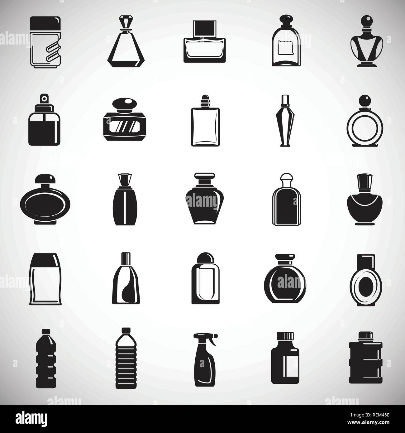 Bottle icons set on white background for graphic and web design, Modern ...