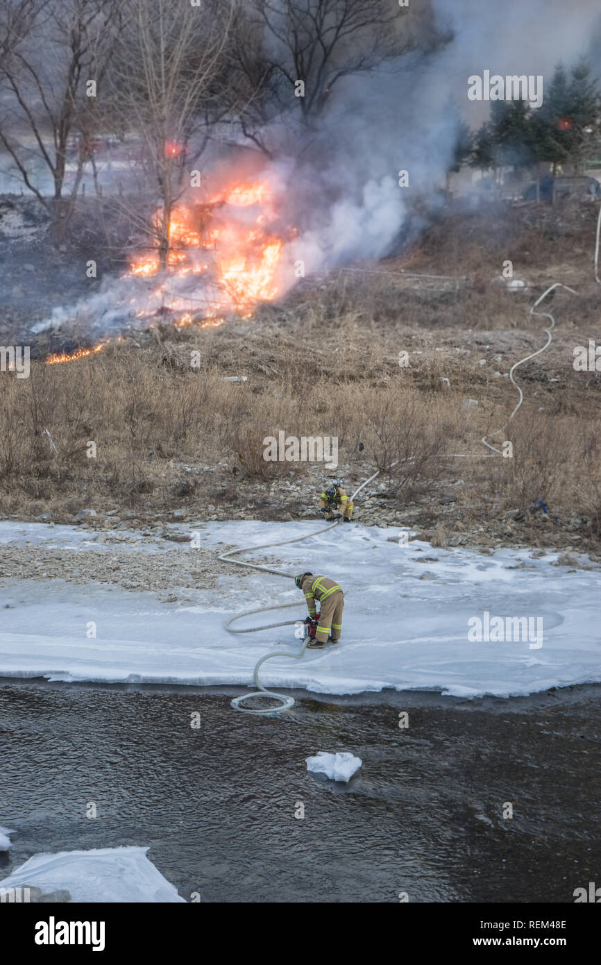 Fire flamingos hi-res stock photography and images - Alamy