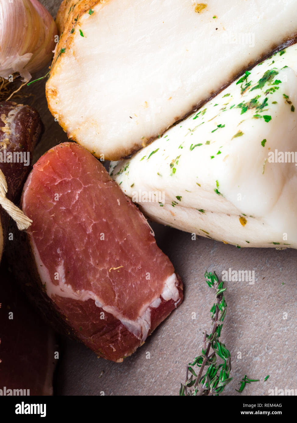 Fresh raw pork lard with spices, protein source Stock Photo - Alamy
